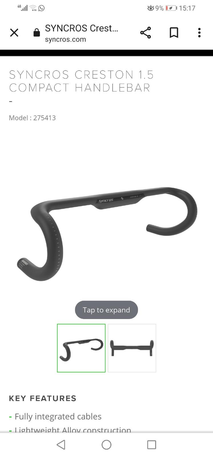 Syncros Compact alloy handlebar | Handlebars | Bike Hub