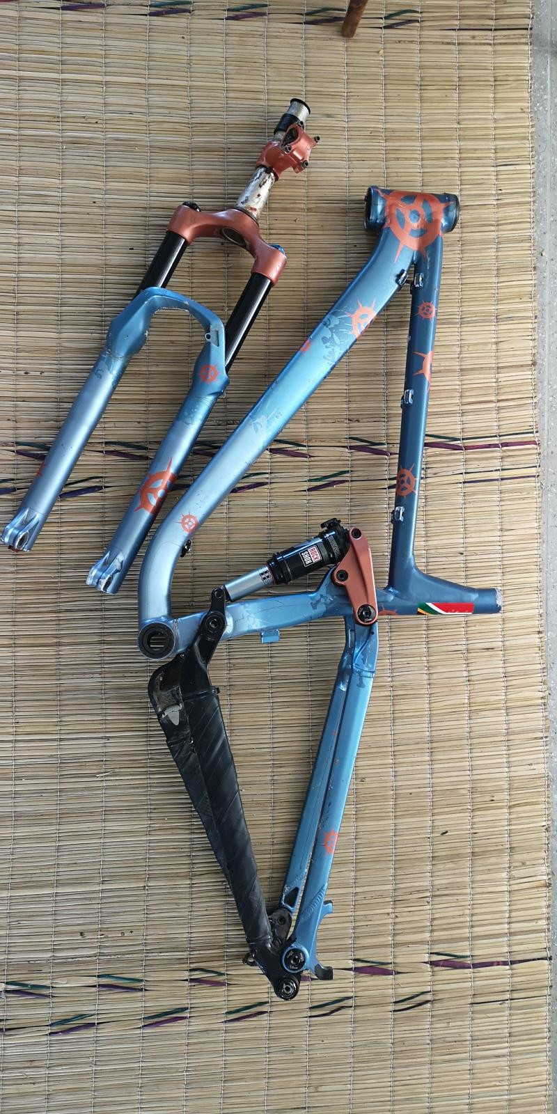 PYGA120/650 FRAME ROCKSHOX FORK-CUSTOM PAINT | Dual Suspension Mountain ...