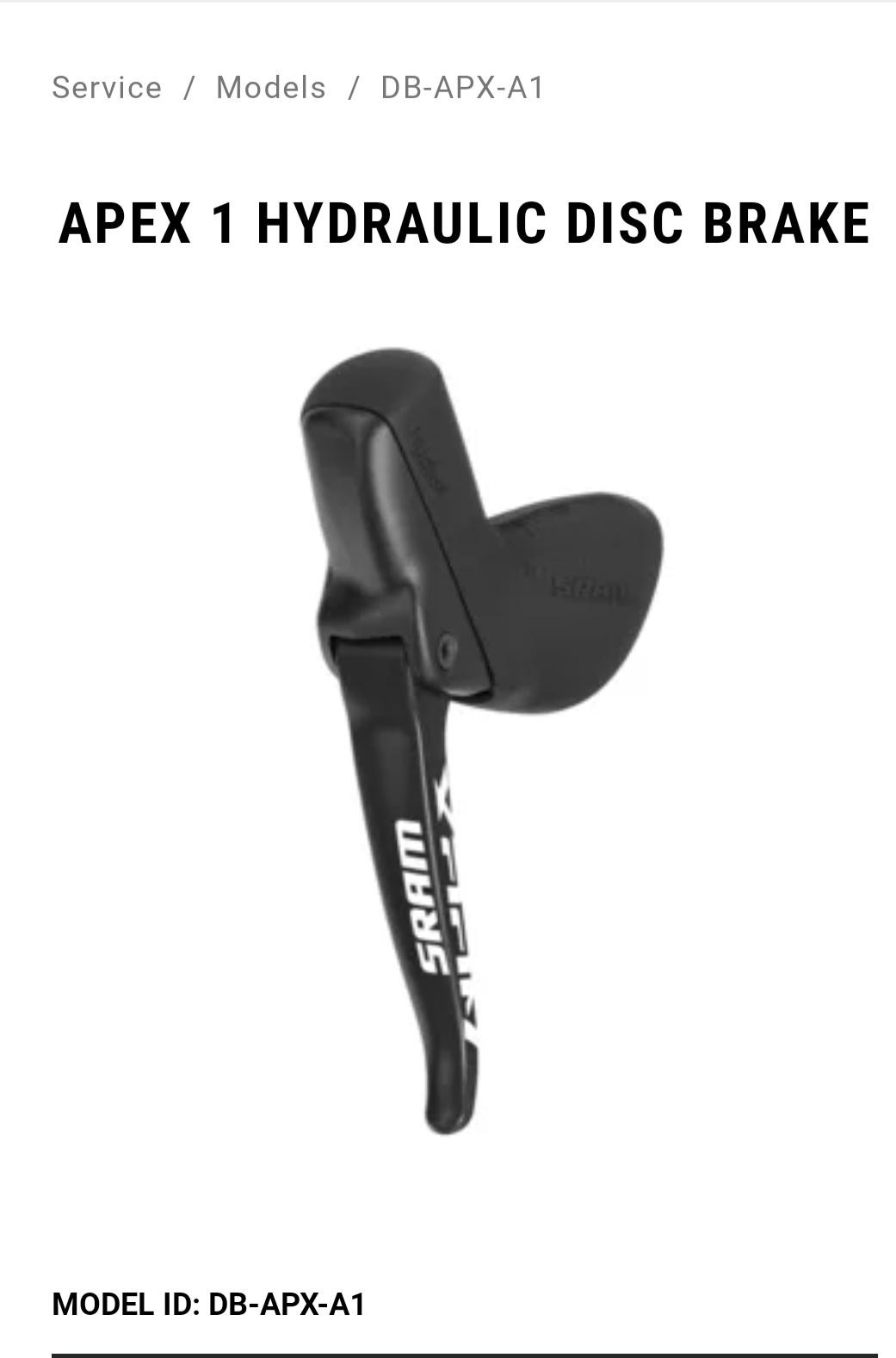 Sram apex hydraulic brakes and 11speed shifter | Brake Parts ...