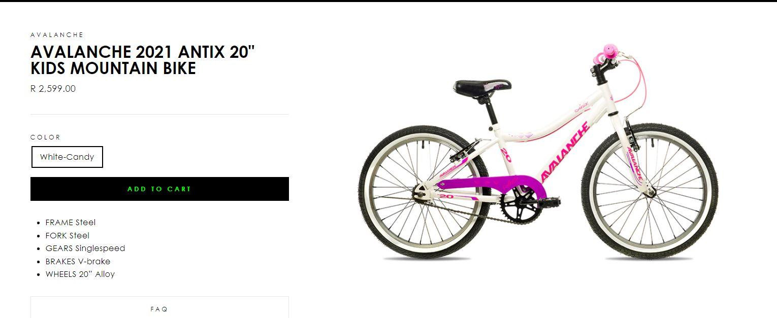 Avalanche - Antix 20inch Kids bike | Bike Hub
