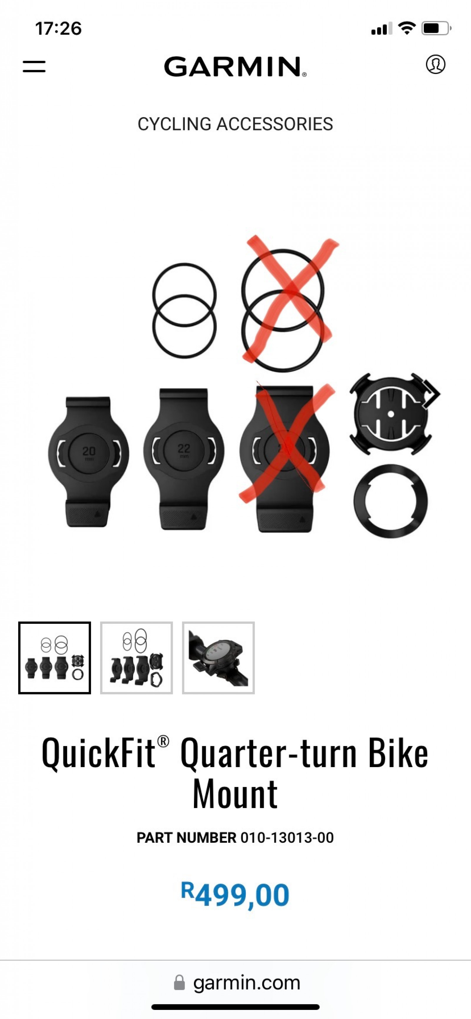 Garmin QuickFit Quarter-turn Bike Mount | Computers & GPS | Bike Hub