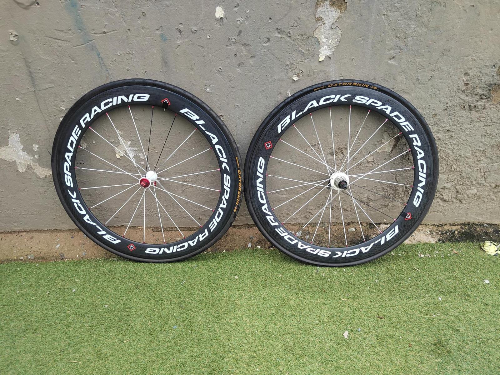 Black Spade 50mm Carbon Clinchers | Road Bike Wheels | Bike Hub