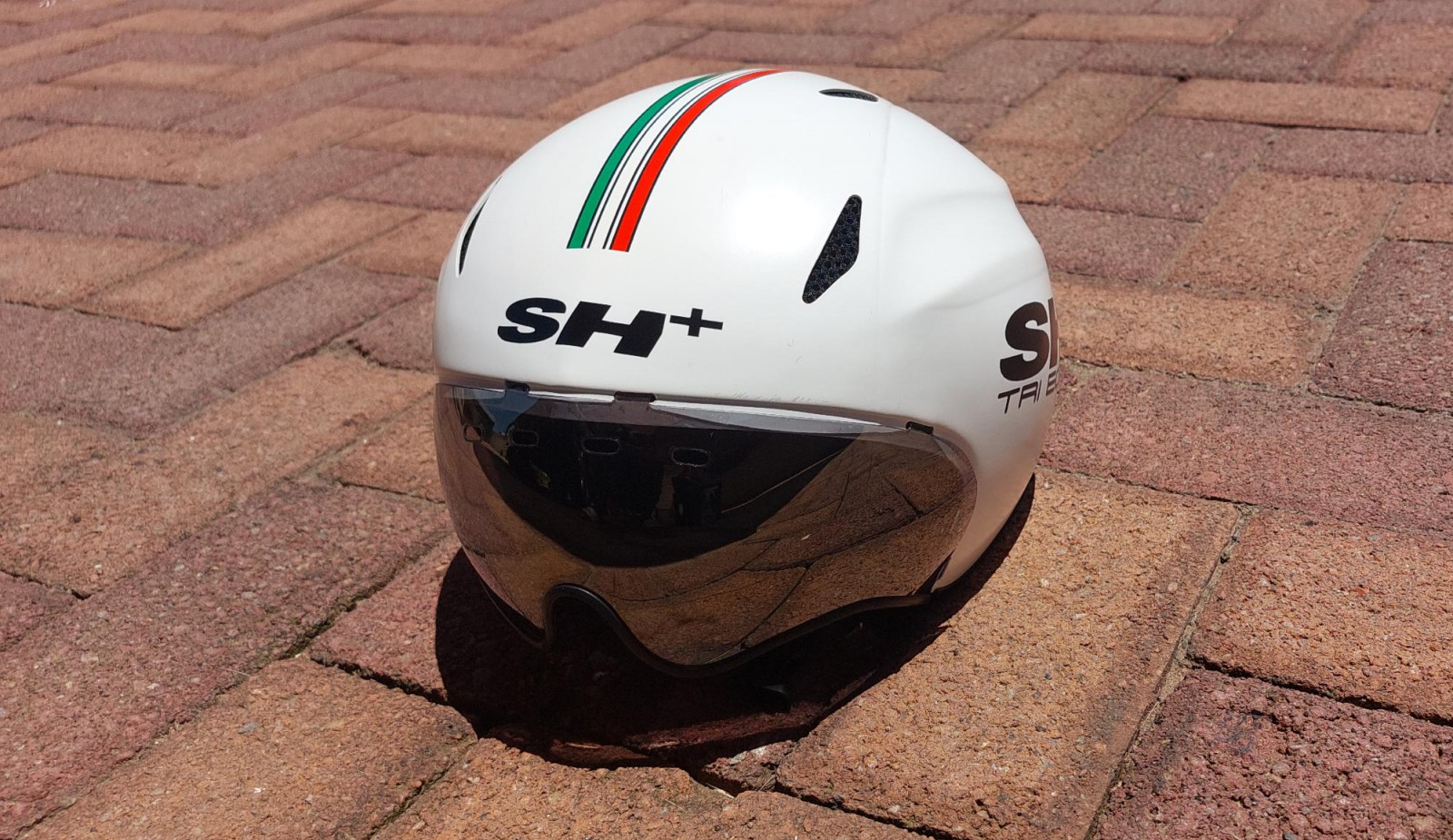 SH+ Tri Solus Helmet - White | Helmets | Bike Hub