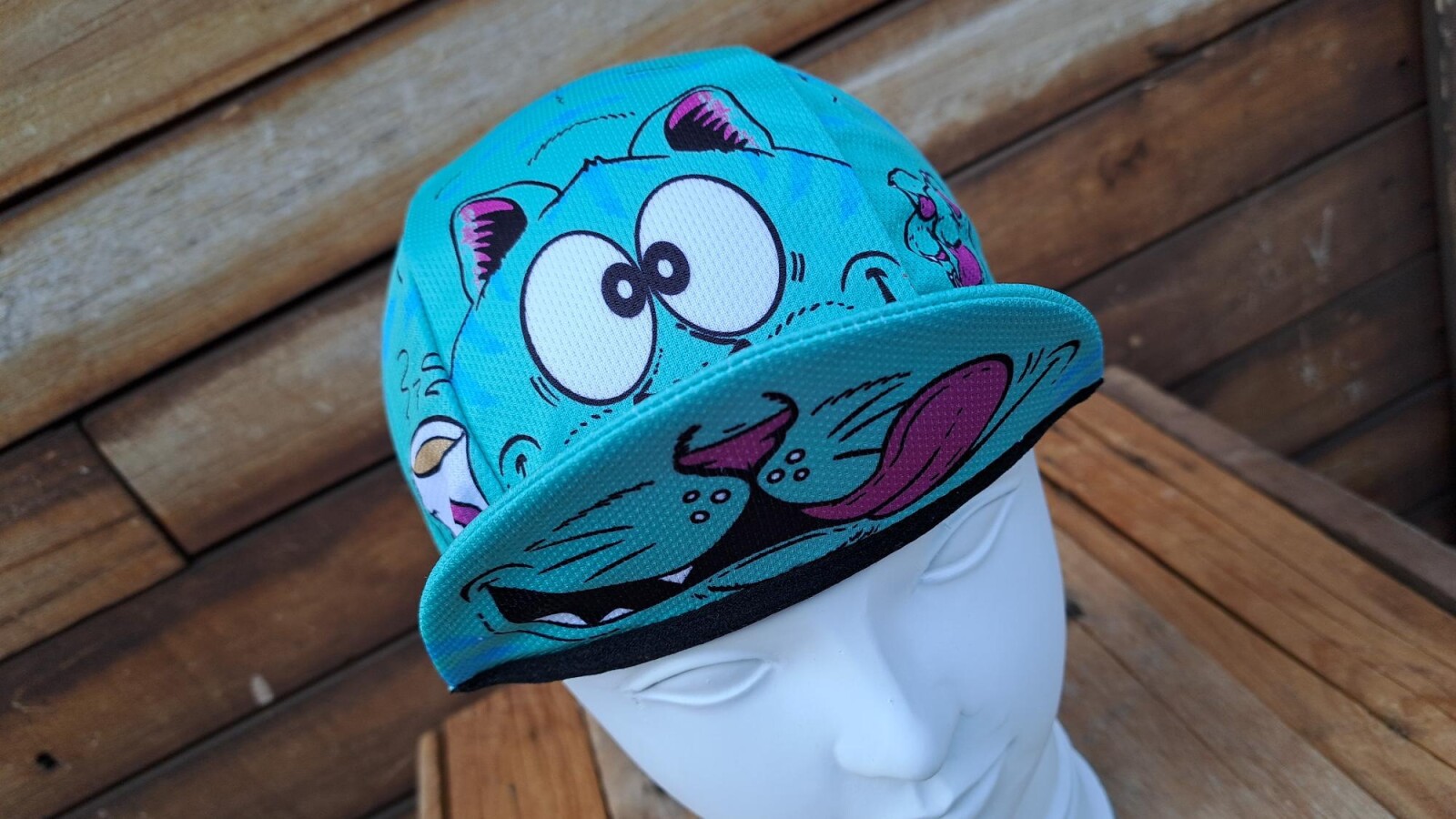 New Retro Cycling Hat Crazy Cat | Helmets | Bike Hub