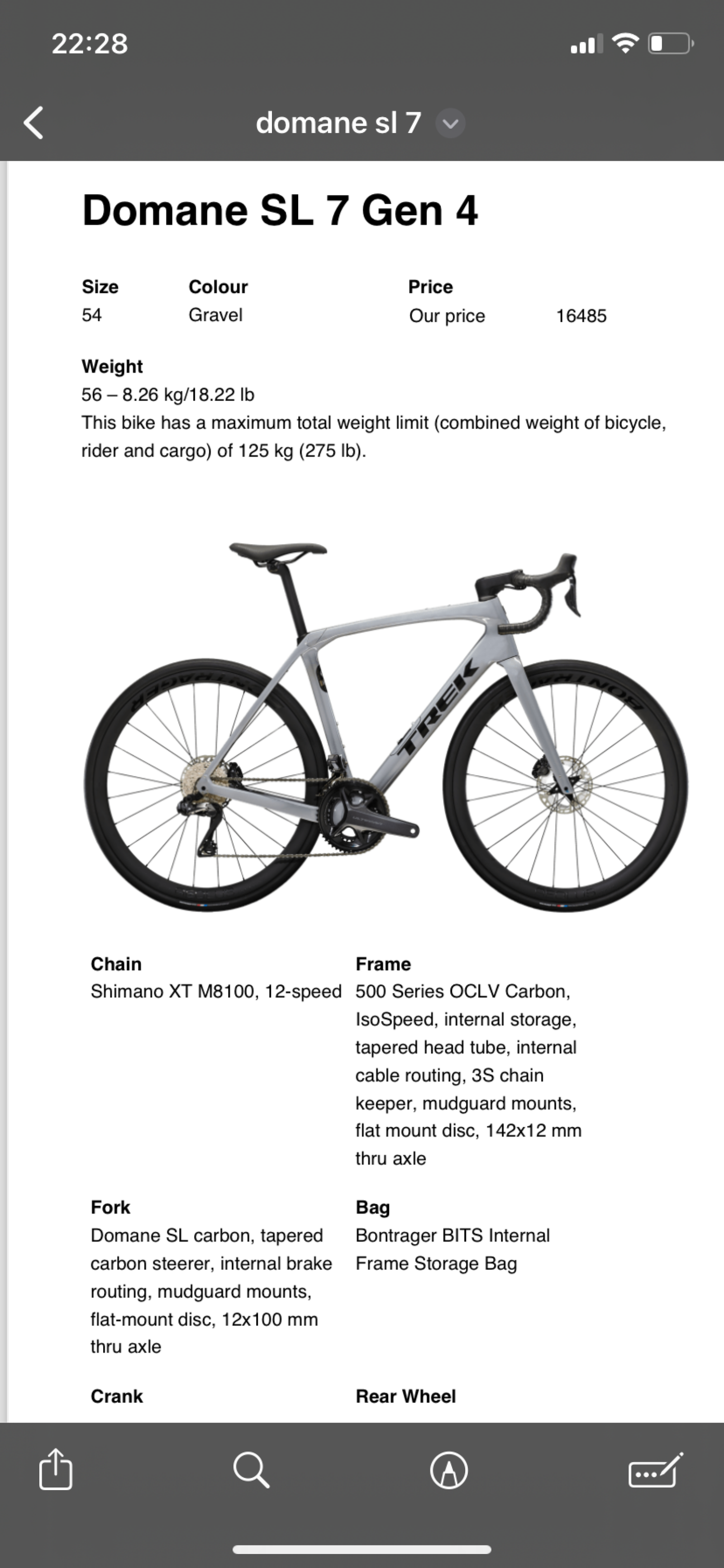 Trek Domane SL7 Gen 4 2024 for sale | Road Bikes | Bike Hub