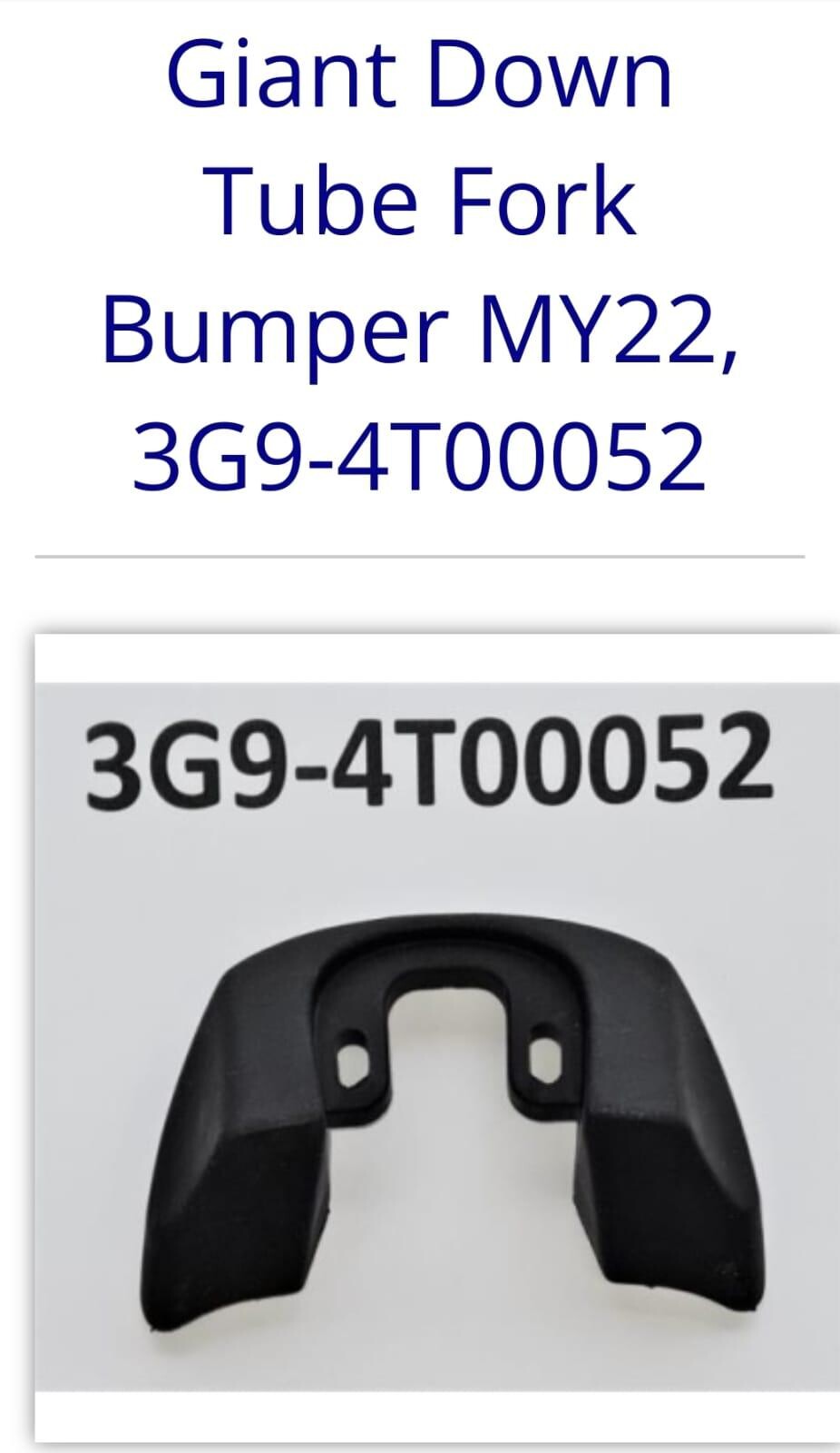 Giant Down Tube Fork Bumper MY22, 3G9-4T00052 | E-bike Frames & Parts ...