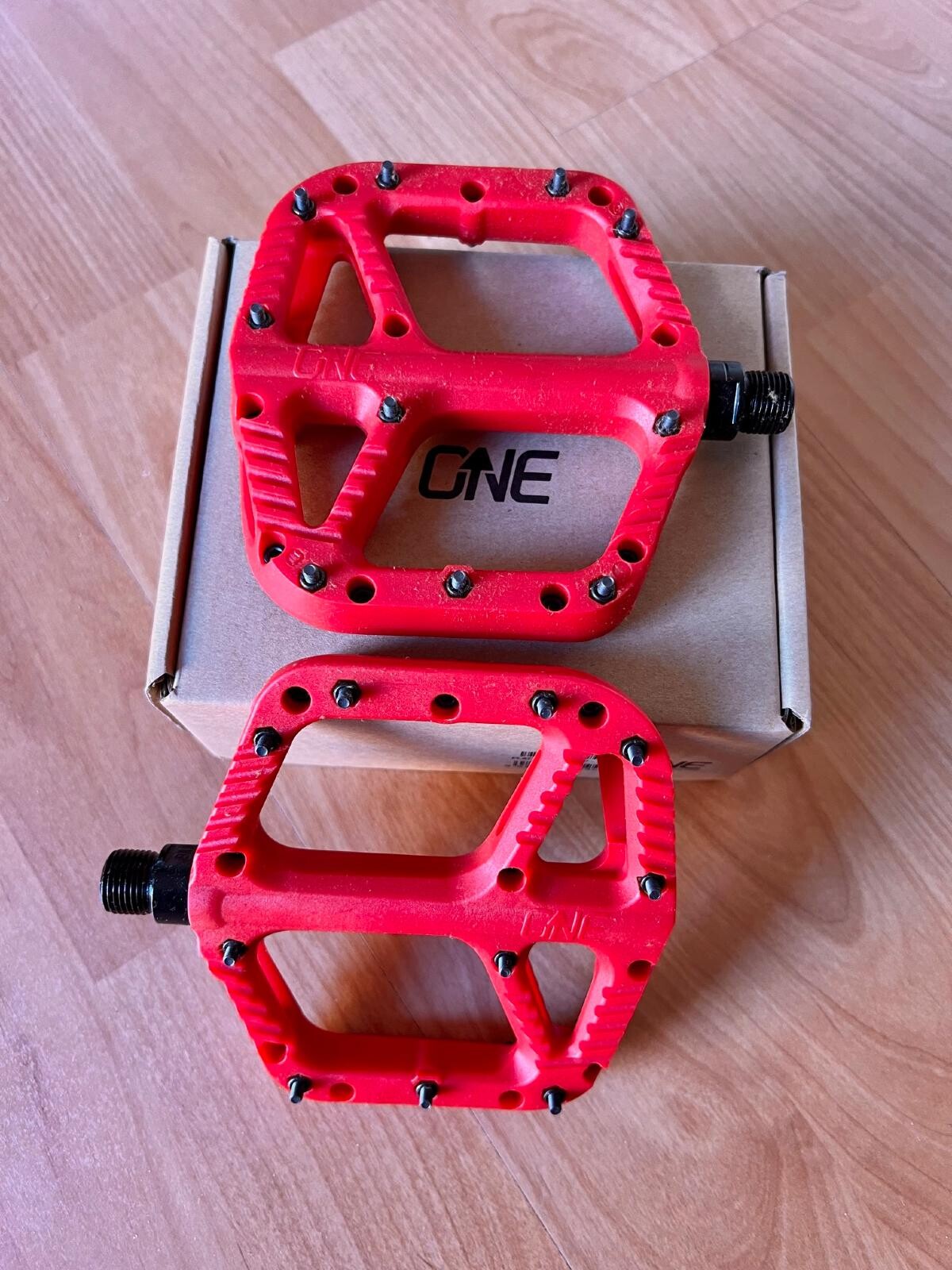 OneUp Components Composite Flat Pedals RED | Pedals | Bike Hub