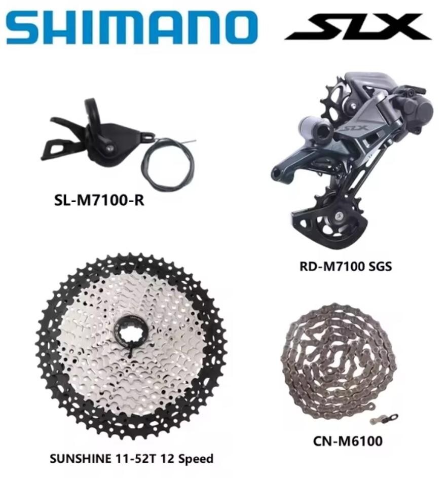 SHIMANO SLX M7100 1x12 Speed Groupset - No Crank | Complete Groupsets ...
