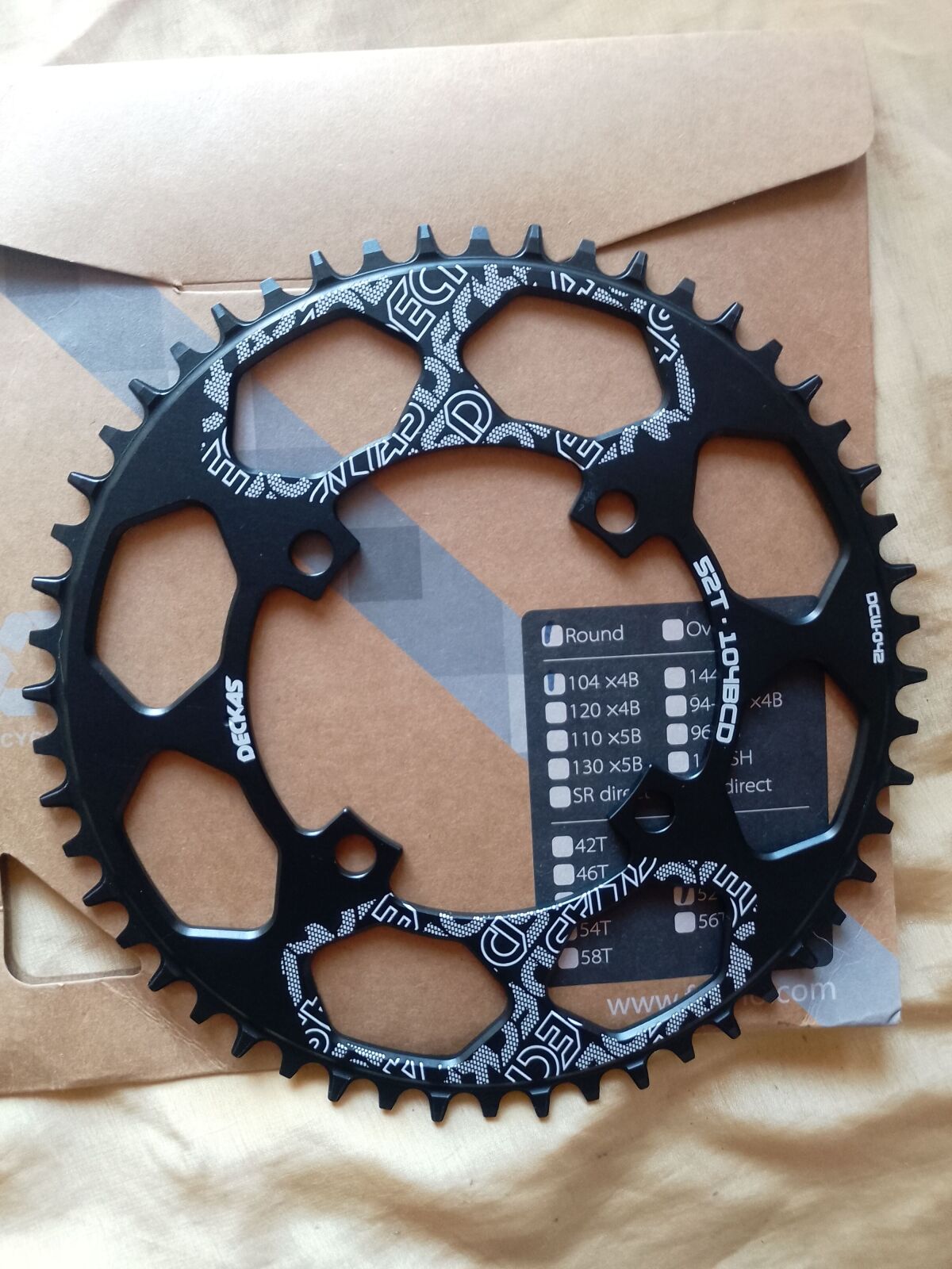 Chainring 52T 104bcd Narrow Wide | Chainrings | Bike Hub