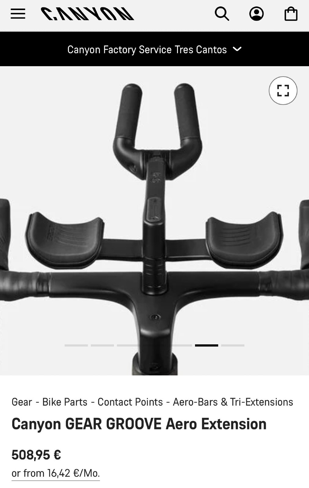 Canyon GEAR GROOVE Aero Extension - TT Bars | Handlebars | Bike Hub