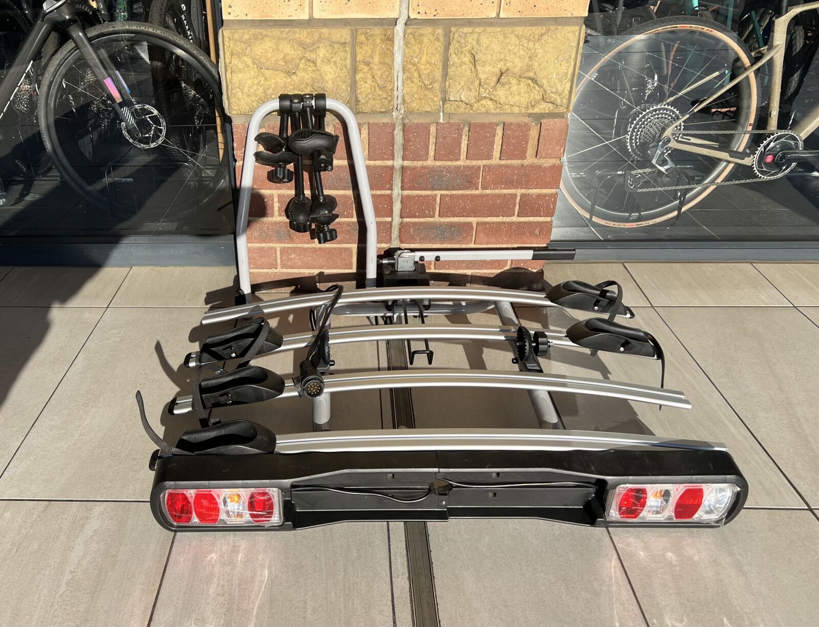 Lockable 4 bike rack with tail lights | Bike Racks | Bike Hub