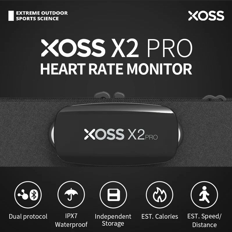 XOSS X2 PRO Heart Rate Monitor | Watches & Wearables | Bike Hub